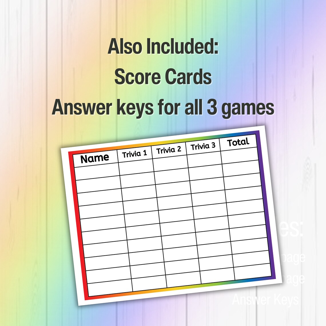 Pride Month Trivia LGBTQ Pride Games Pride Month Quiz Printable Rainbow ...