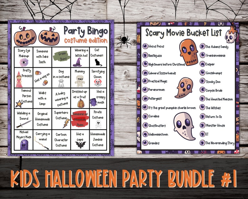 Kids Halloween Printables, Halloween Party Games, Halloween Game Bundle ...