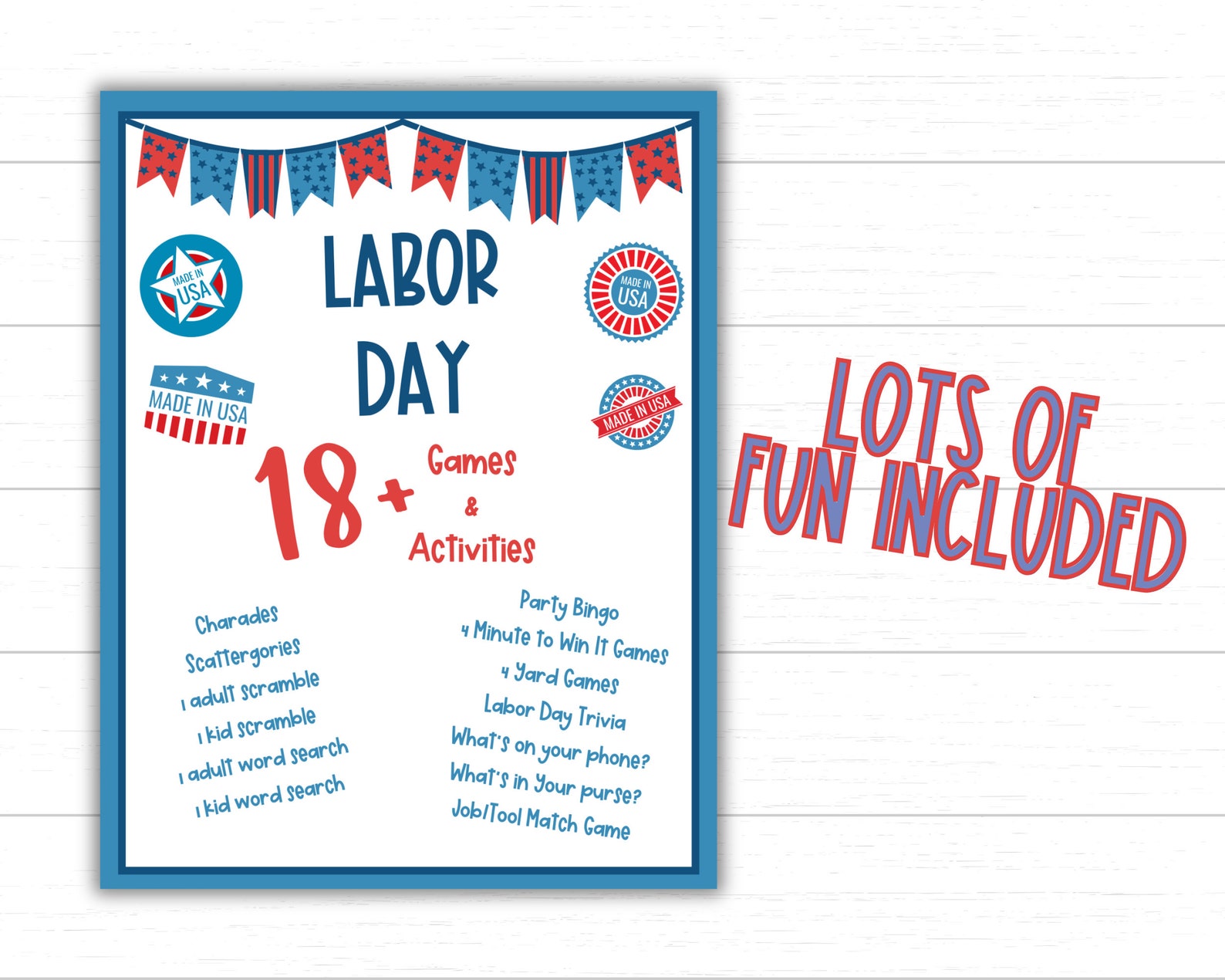 Labor Day Games | Labor Day Activities | Summer Party Game | Cookout ...