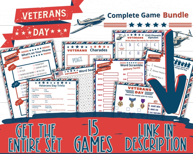 Veterans Day Games for Kids | Printable Veterans Day Activities ...