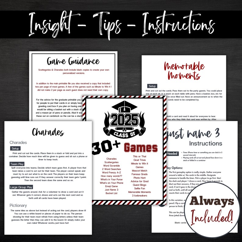 2025 Graduation Games | Graduation Games | Graduation Party Games ...