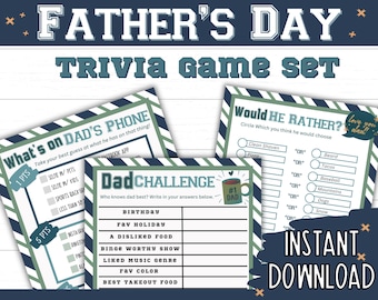 Father's Day Games | Printable Game for Fathers Day | Games for Dad ...