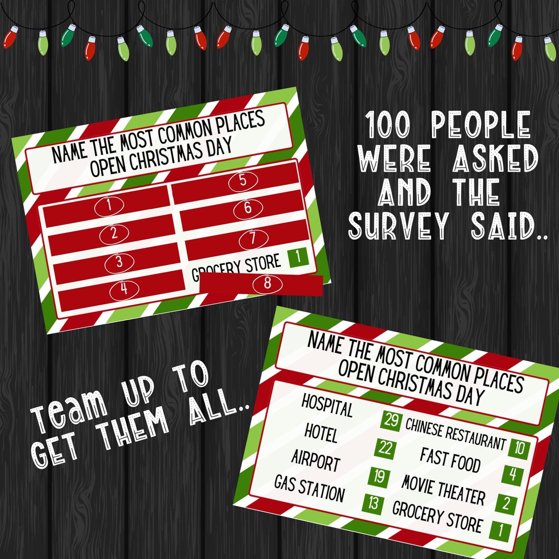 Christmas Family Feud, Printable Christmas Family Feud Game Bundle for ...