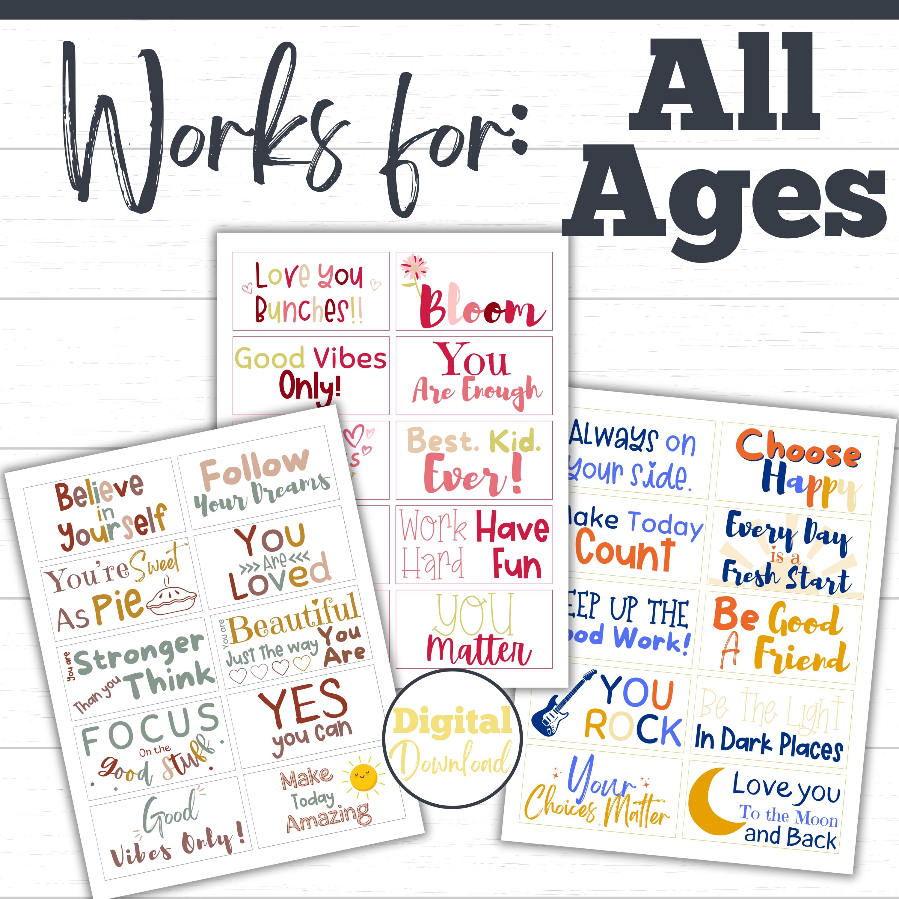 First Day of School | School Lunch Box Notes | Printable Lunchbox Notes ...