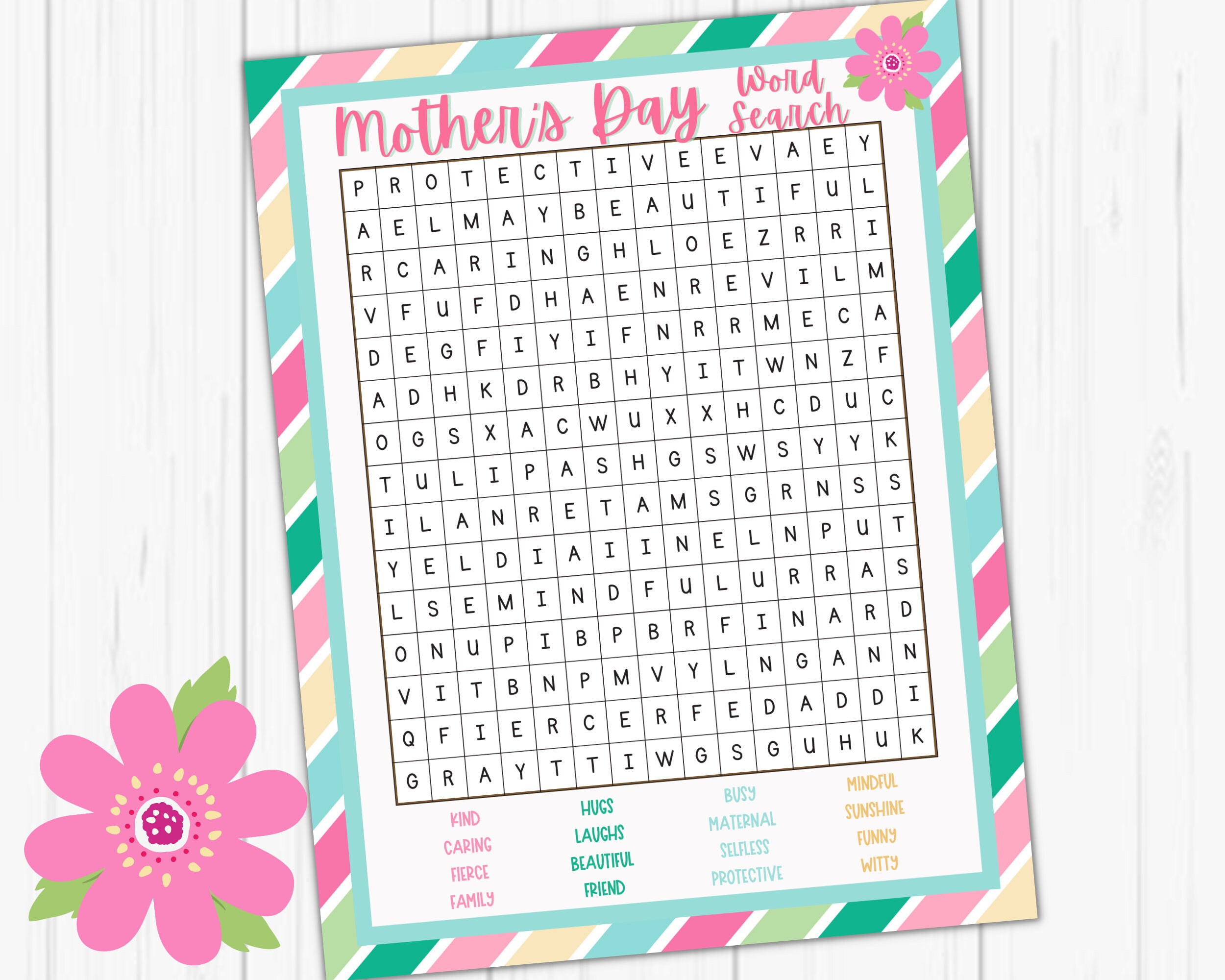 Mother's Day Word Search | Mother's Day Word Game | Mothers Day ...