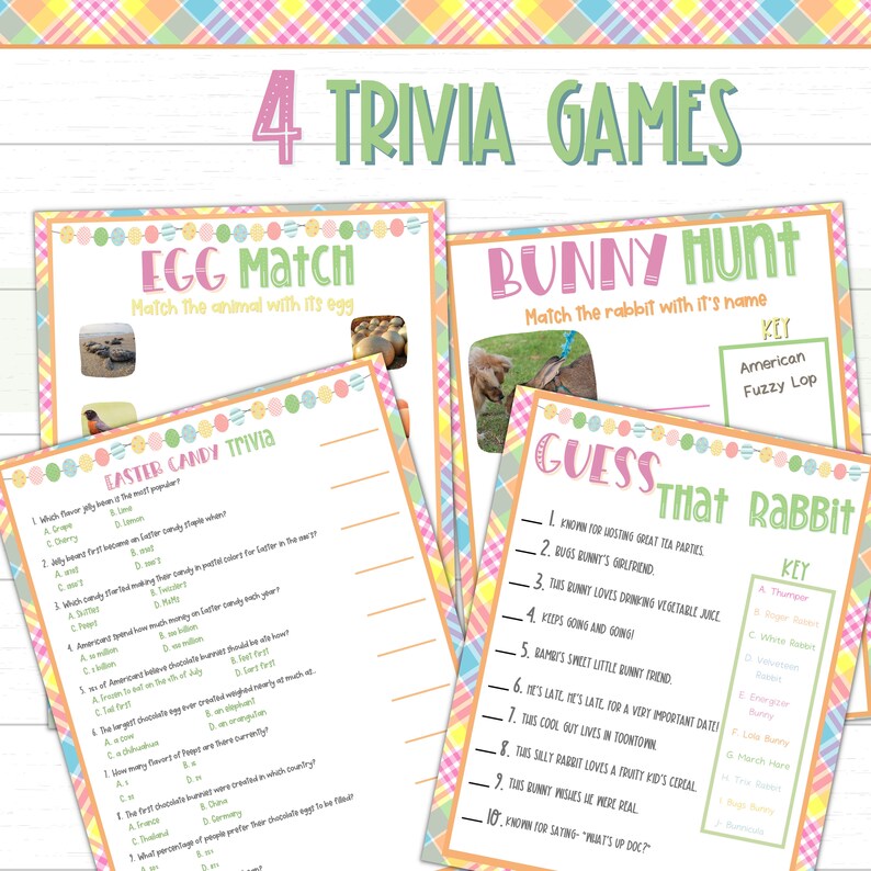 Easter Games Printable | Easter Activities | Kids Easter Games | Easter ...