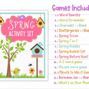 Spring Printable Game Bundle | Spring Games for Kids | Kids Spring ...