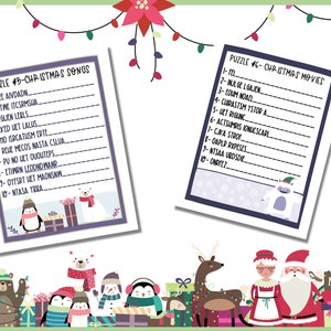 Christmas Family Game Printable Word Scramble Christmas Game for Kids ...