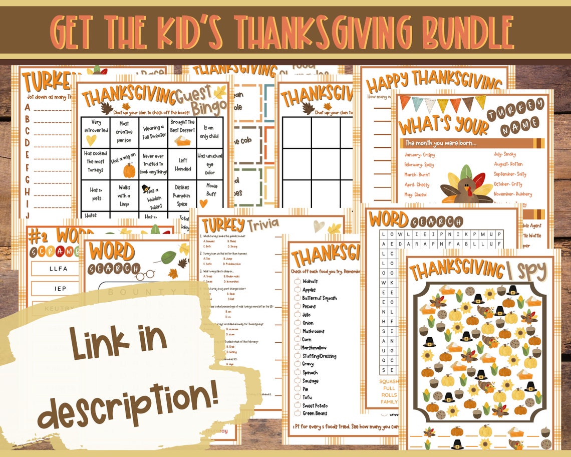 Thanksgiving Scavenger Hunt Turkey Scavenger Kids - Etsy