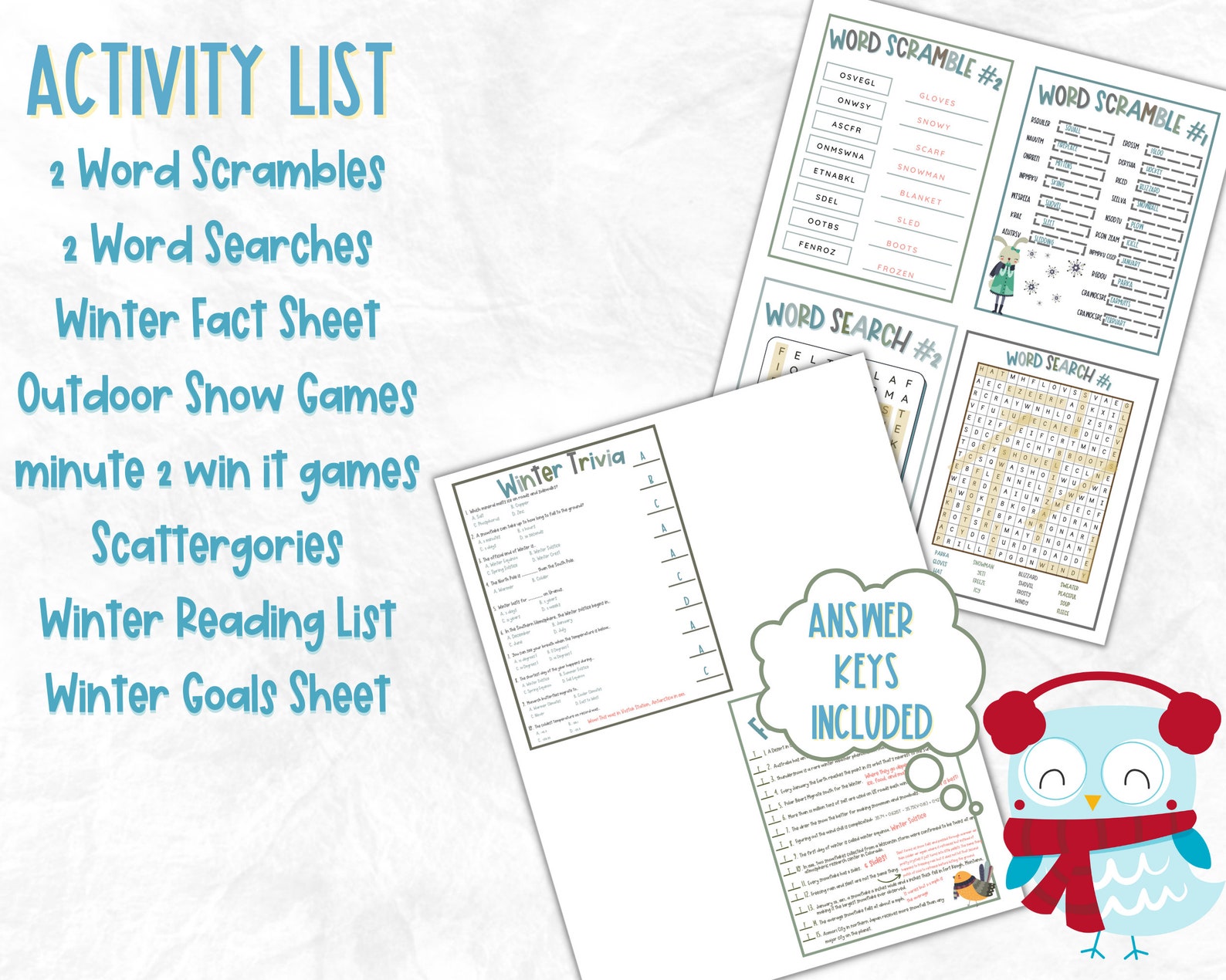 Snow Day Games, Snow Day Activities, Kids Snow Day Games, Snow Day ...