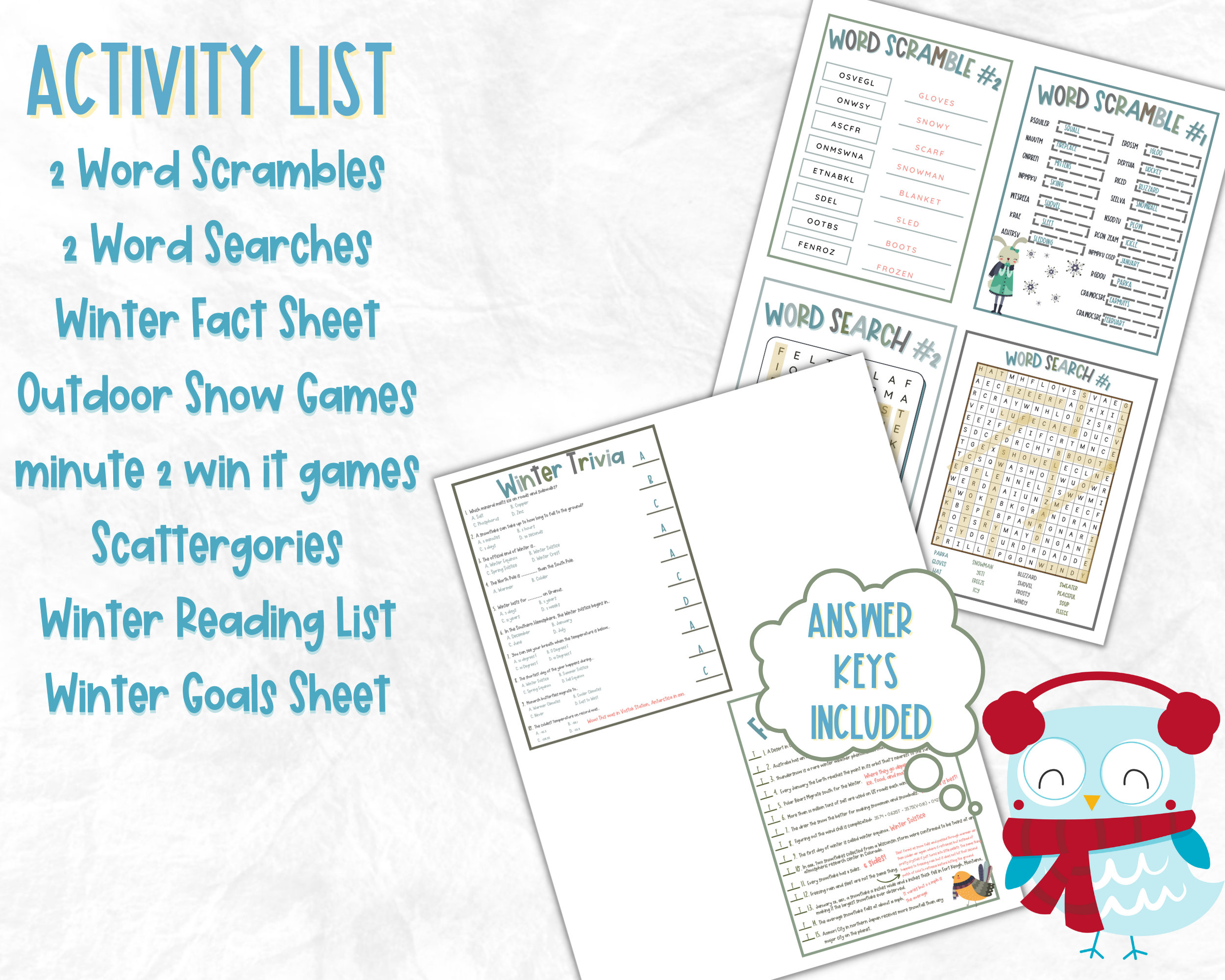 Snow Day Games, Snow Day Activities, Kids Snow Day Games, Snow Day ...