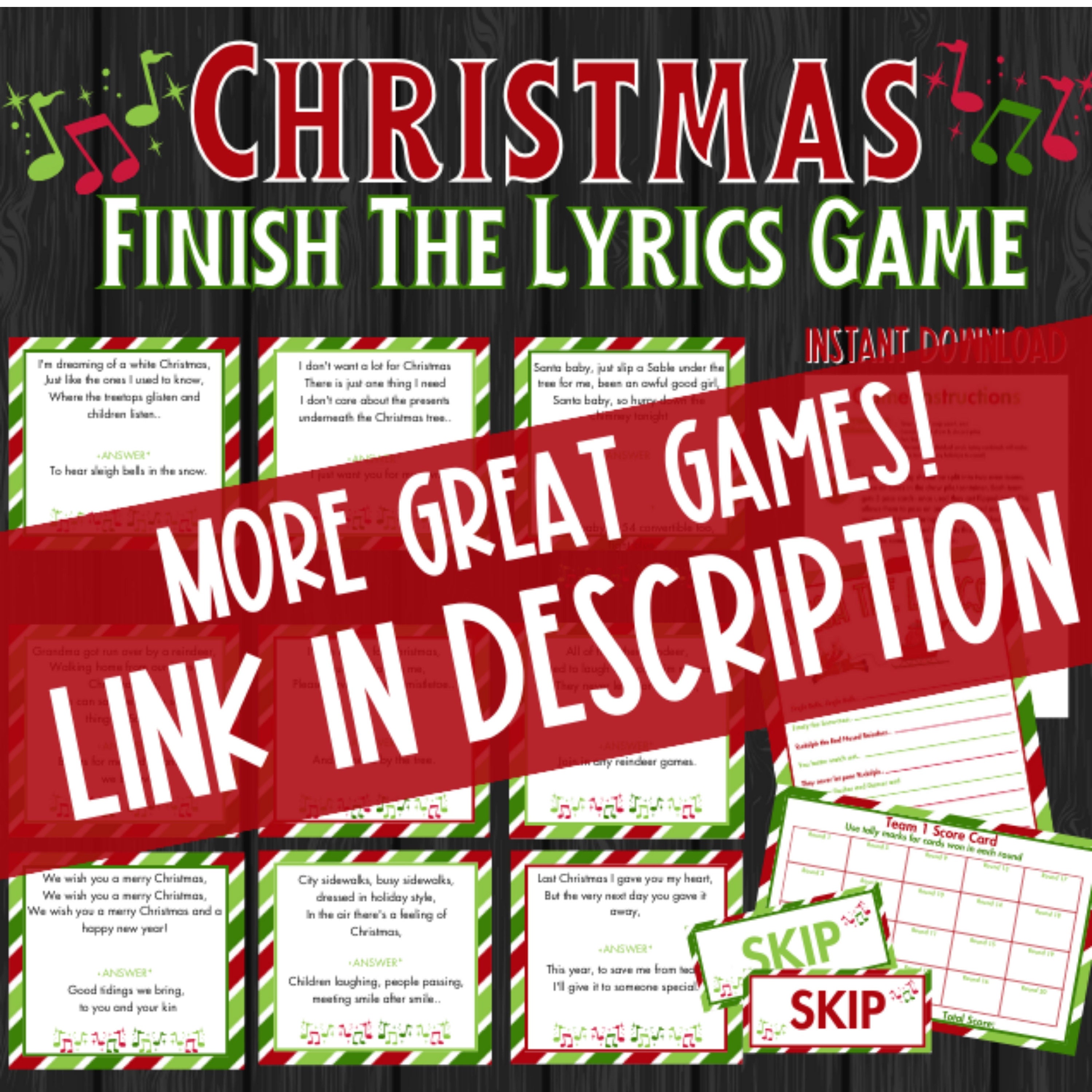 Christmas Scavenger Hunt | Christmas Lights Game | Christmas Party Game ...