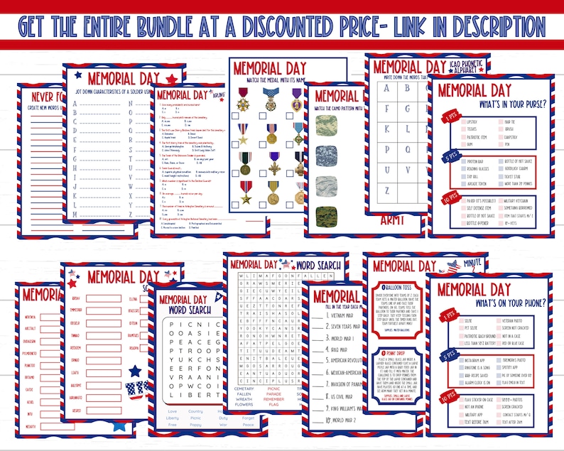 Memorial Day Trivia Games | Printable Memorial Day Games | Party Games ...