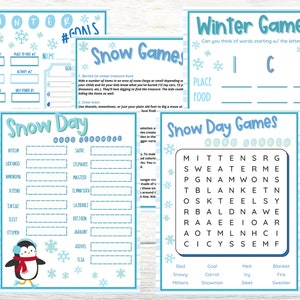 Snow Day Games, Snow Day Activities, Kids Snow Day Games, Snow Day ...