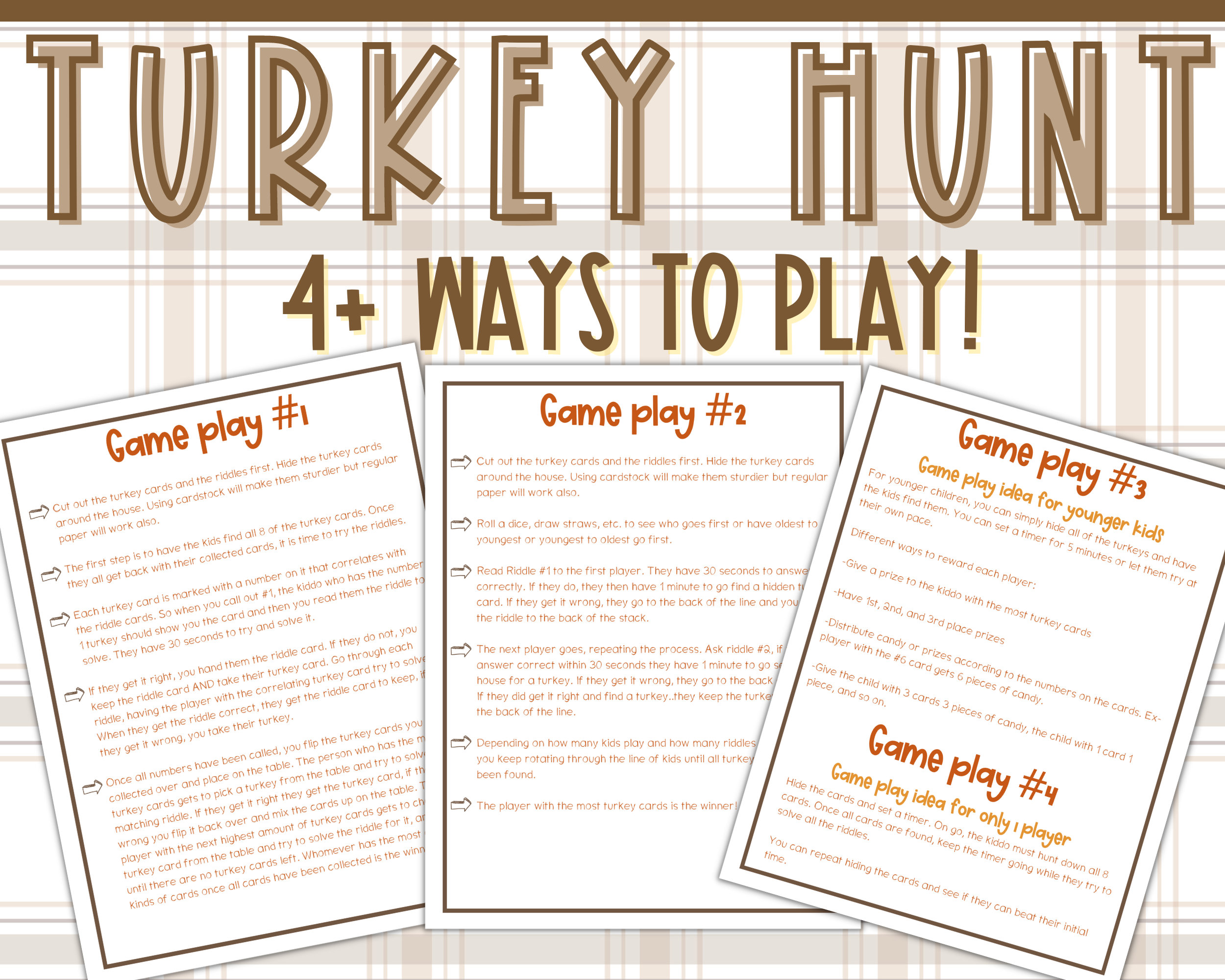 Thanksgiving Scavenger Hunt Turkey Scavenger Kids Thanksgiving ...