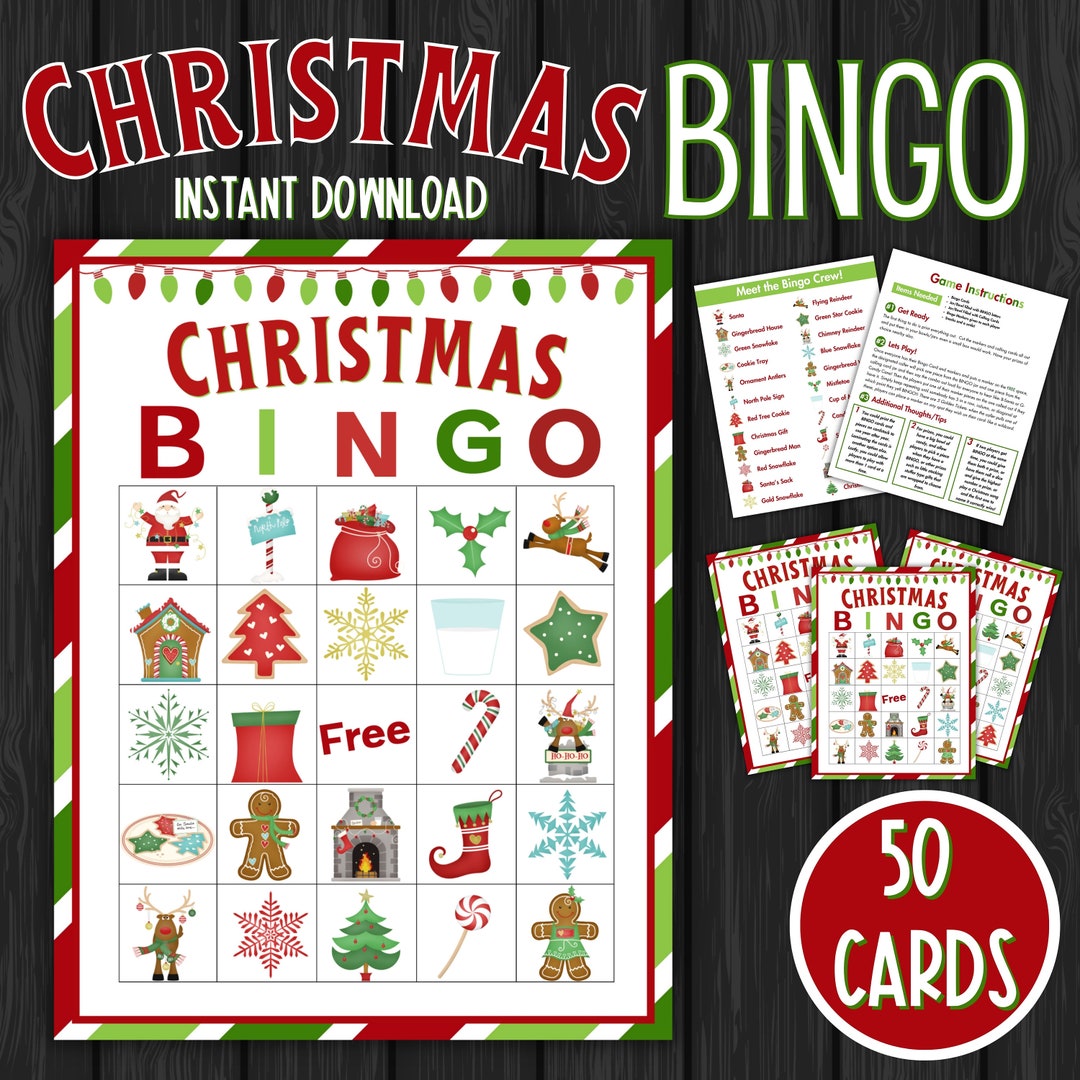 Christmas Games, Christmas Printables, Fun Christmas Bingo Game for All ...