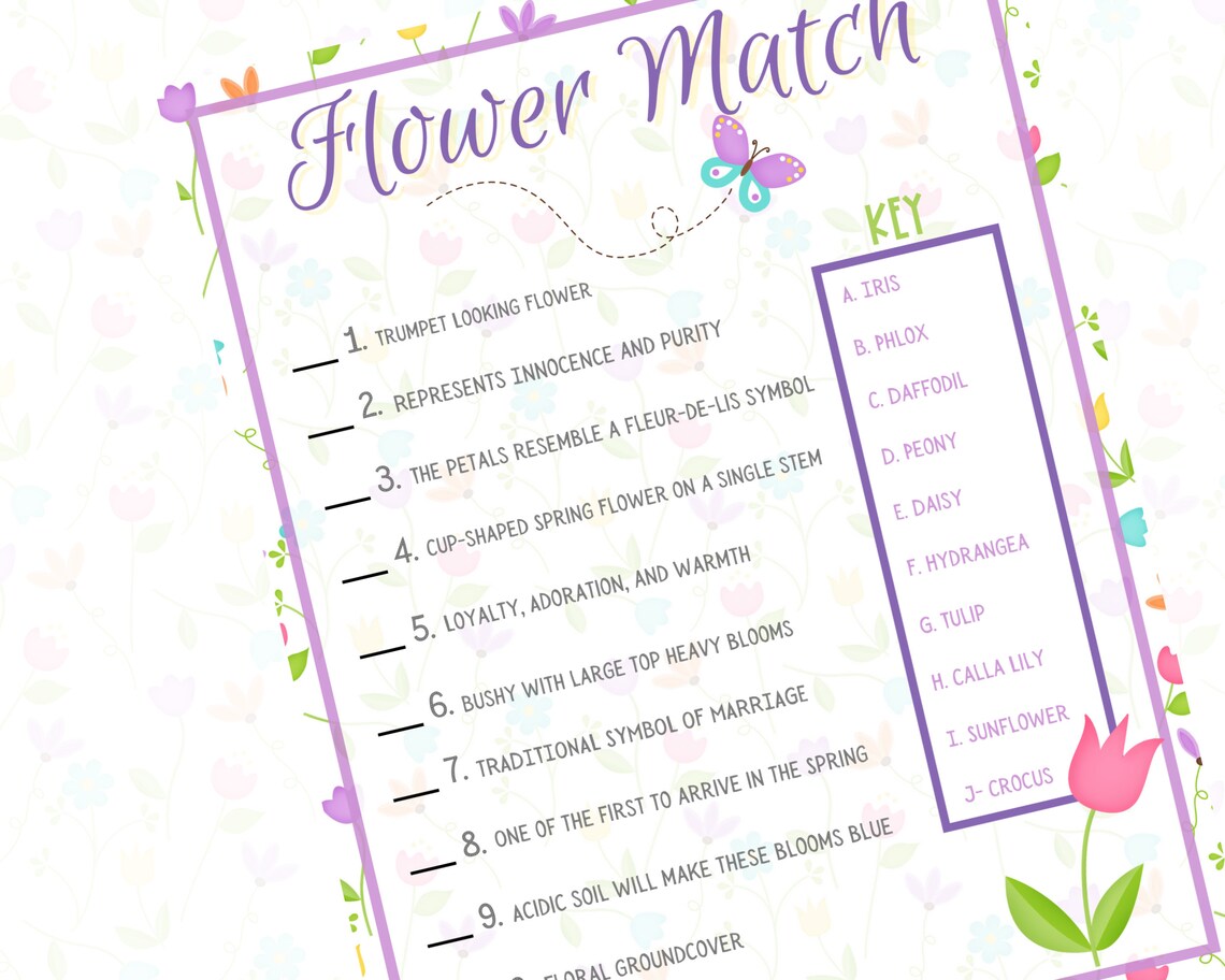 Spring Printable Games Garden Printable Games Spring Flower Games ...