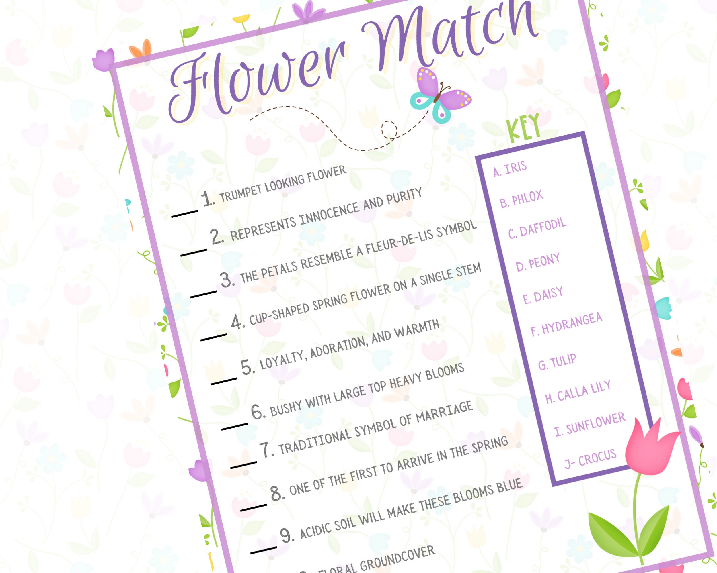 Spring Printable Games | Garden Printable Games | Spring Flower Games ...