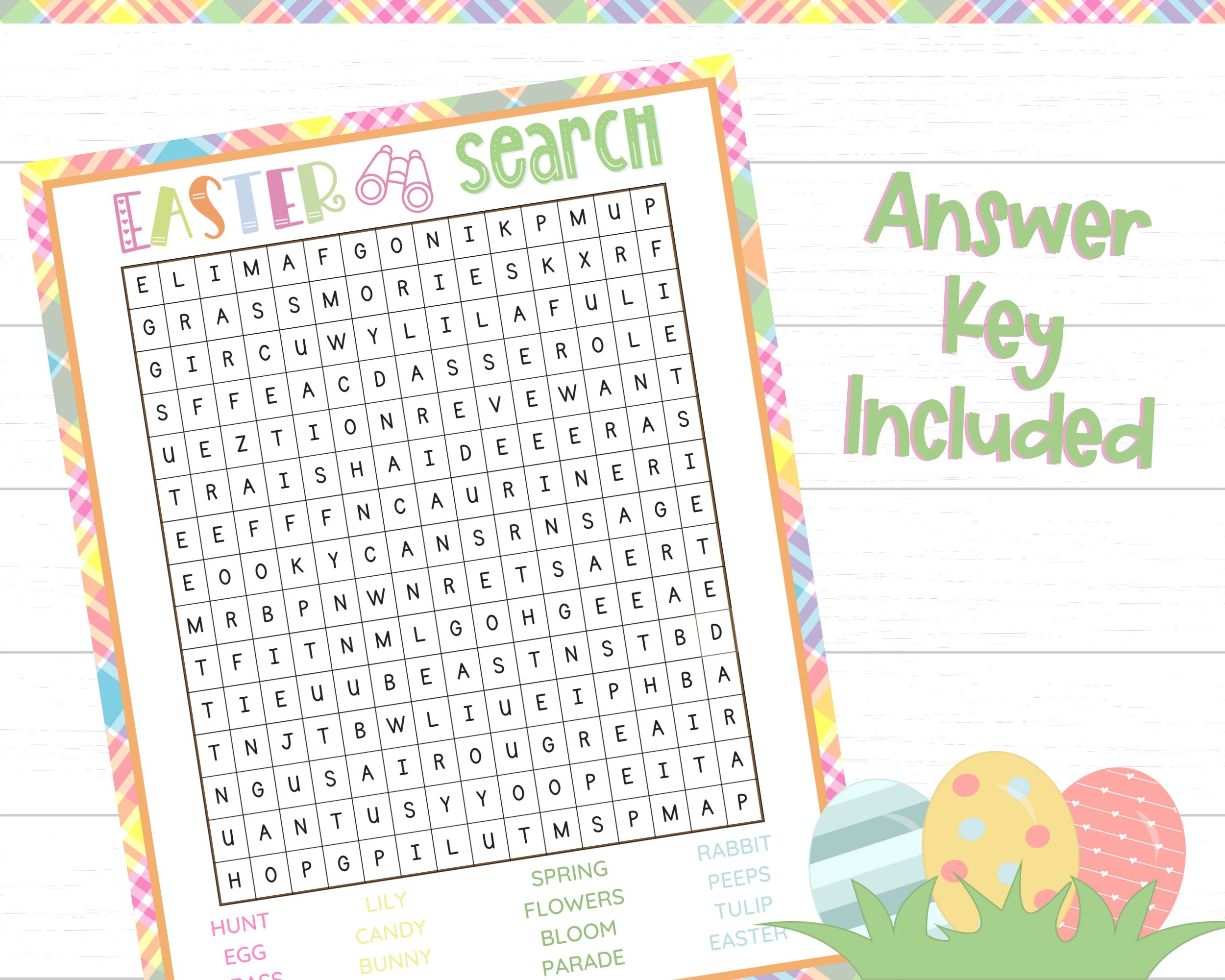 Easter Word Search Printable Game | Easter Word Search | Kids Easter ...