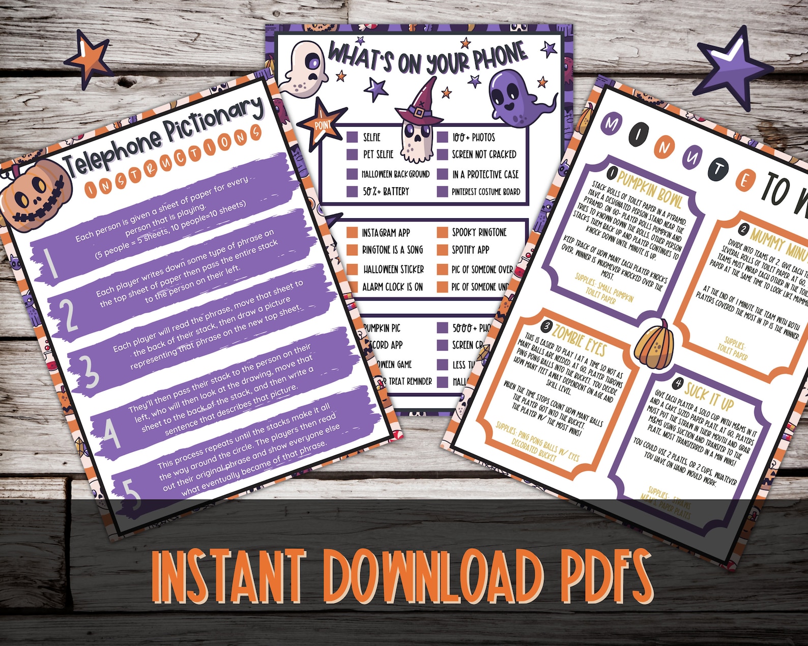 Kids Halloween Party Game, Halloween Party Games, Halloween Game Bundle ...