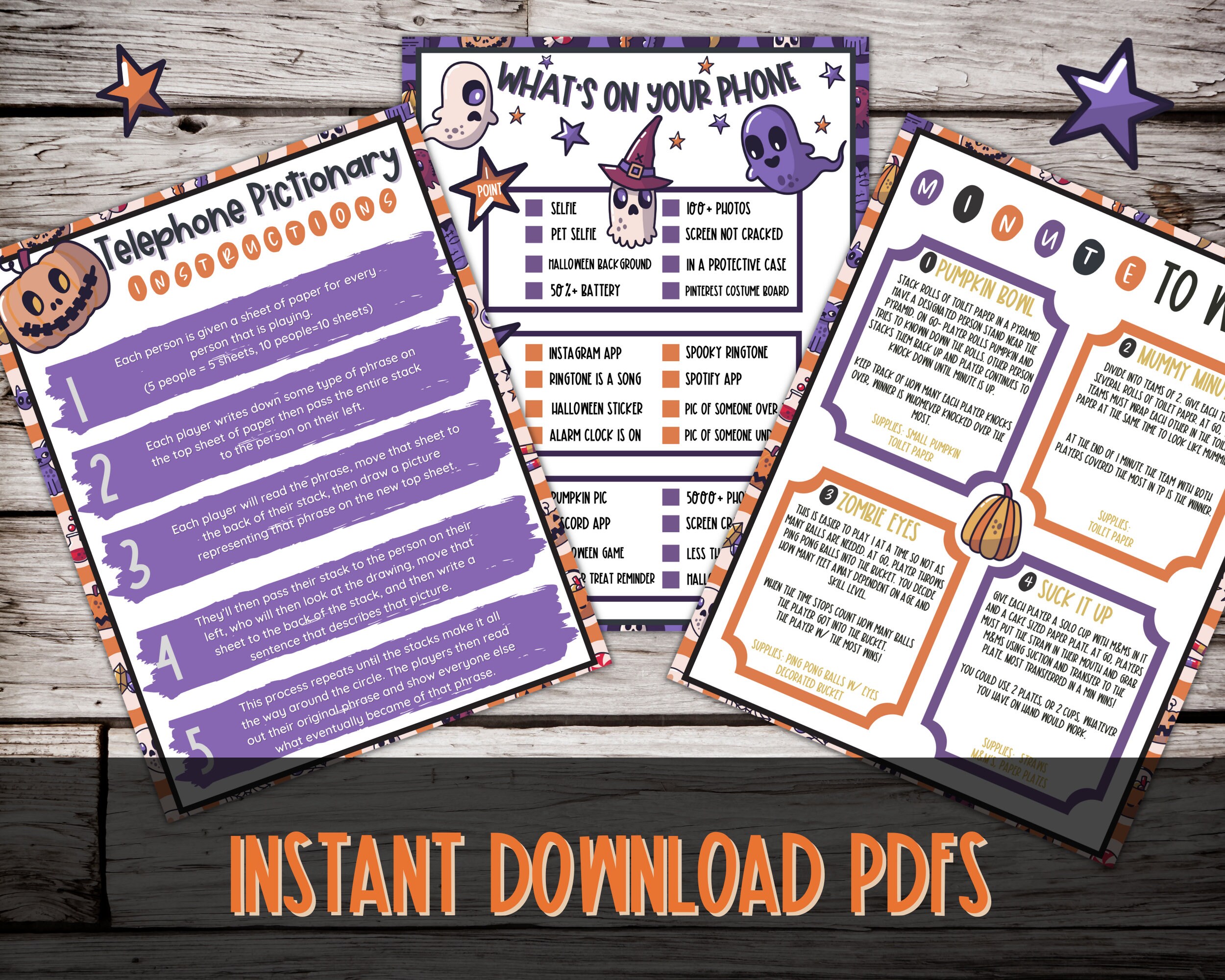 Kids Halloween Party Game, Halloween Party Games, Halloween Game Bundle ...