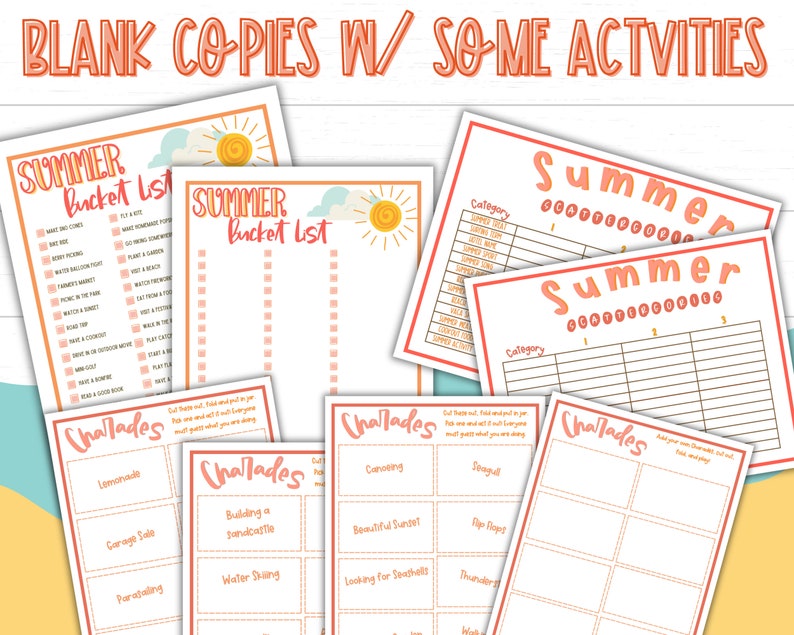 Summer Games | Printable Summer Game Bundle | Summer Games Kids Adults ...