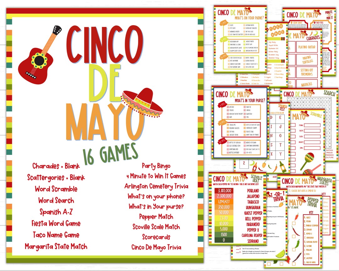 Cinco De Mayo | Cinco De Mayo Party Games | Mexican Party Game ...