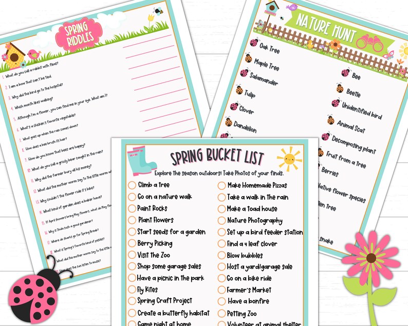 Spring Printable Game Bundle | Spring Games for Kids | Kids Spring ...