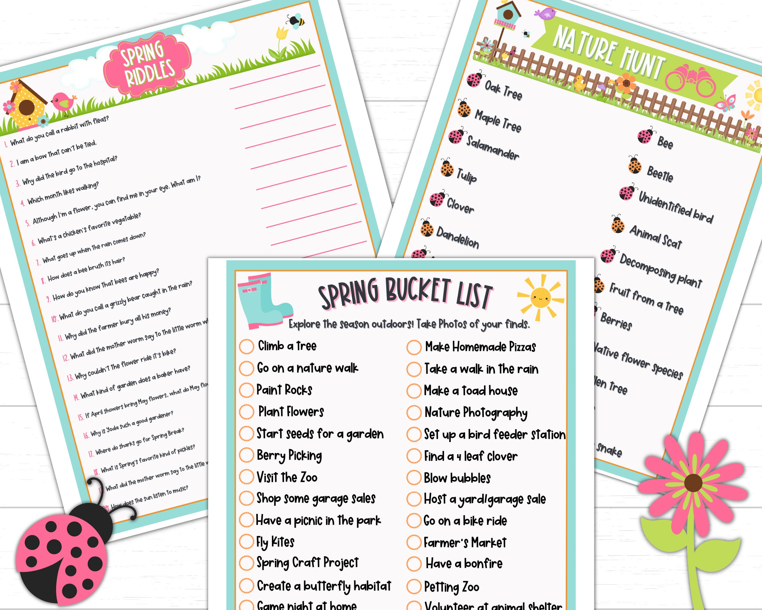 Spring Printable Game Bundle | Spring Games for Kids | Kids Spring ...