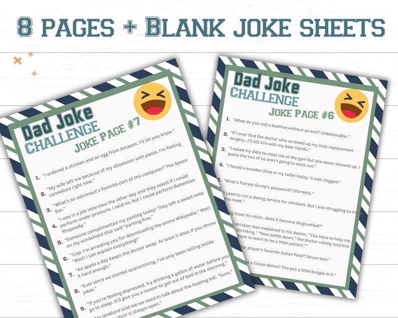 Father's Day Dad Joke Game | Printable Fathers Day Games | Dad Jokes ...