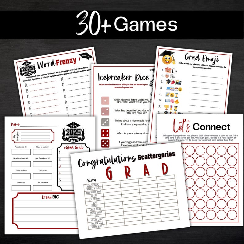 2025 Graduation Games | Graduation Games | Graduation Party Games ...