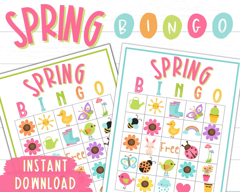 Spring Bingo | Printable Bingo for Kids| Kids Spring Activities ...