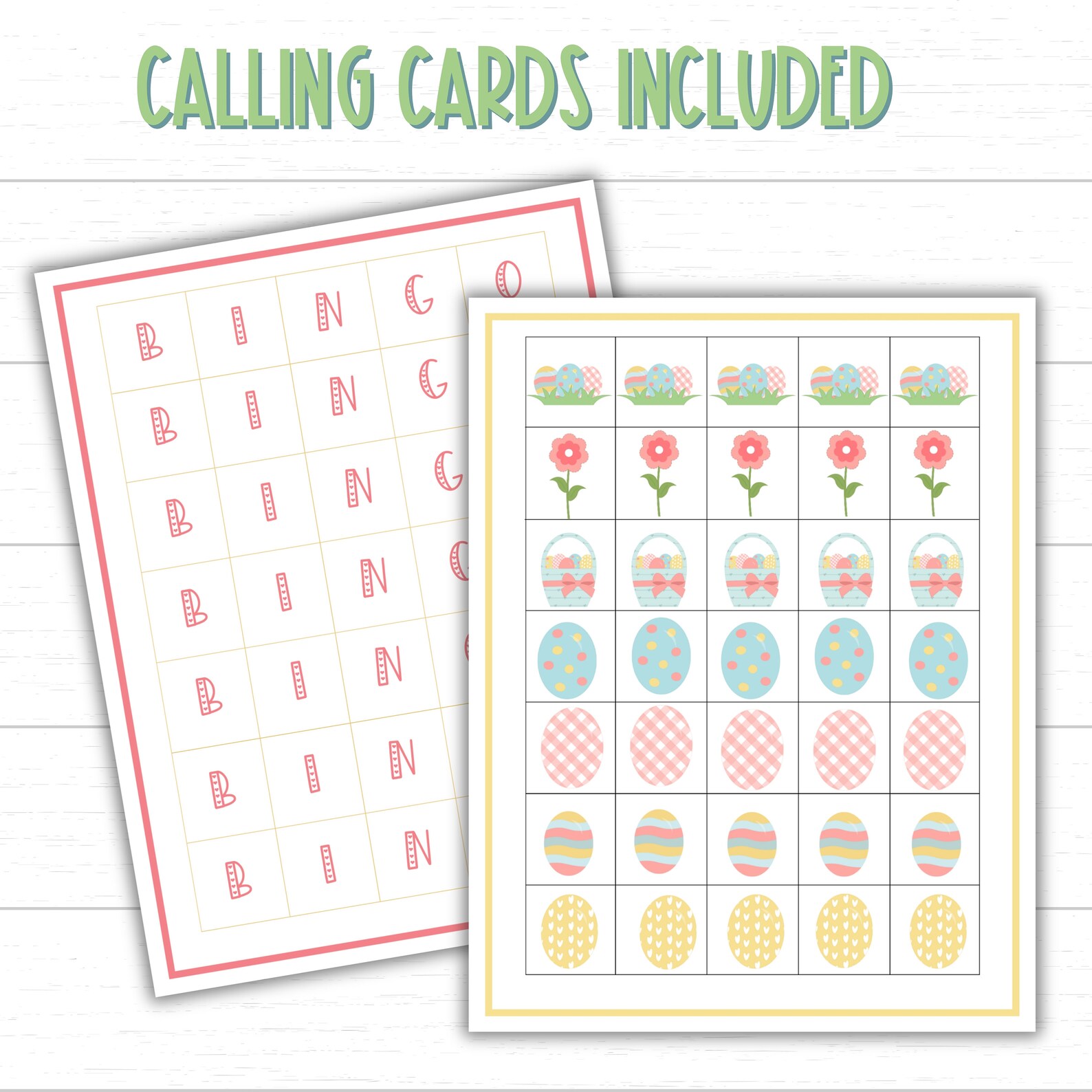 Printable Easter Bingo Game, Fun Easter Activities for Kids, Easter ...