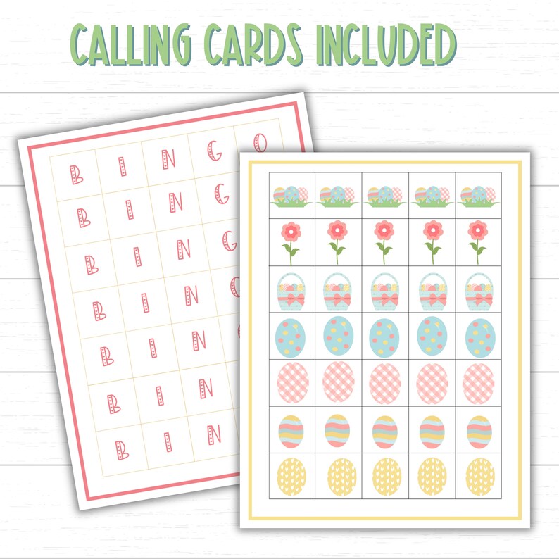 Easter Bingo 30 Bingo Cards Easter Activity Easter Game Printable Bingo ...