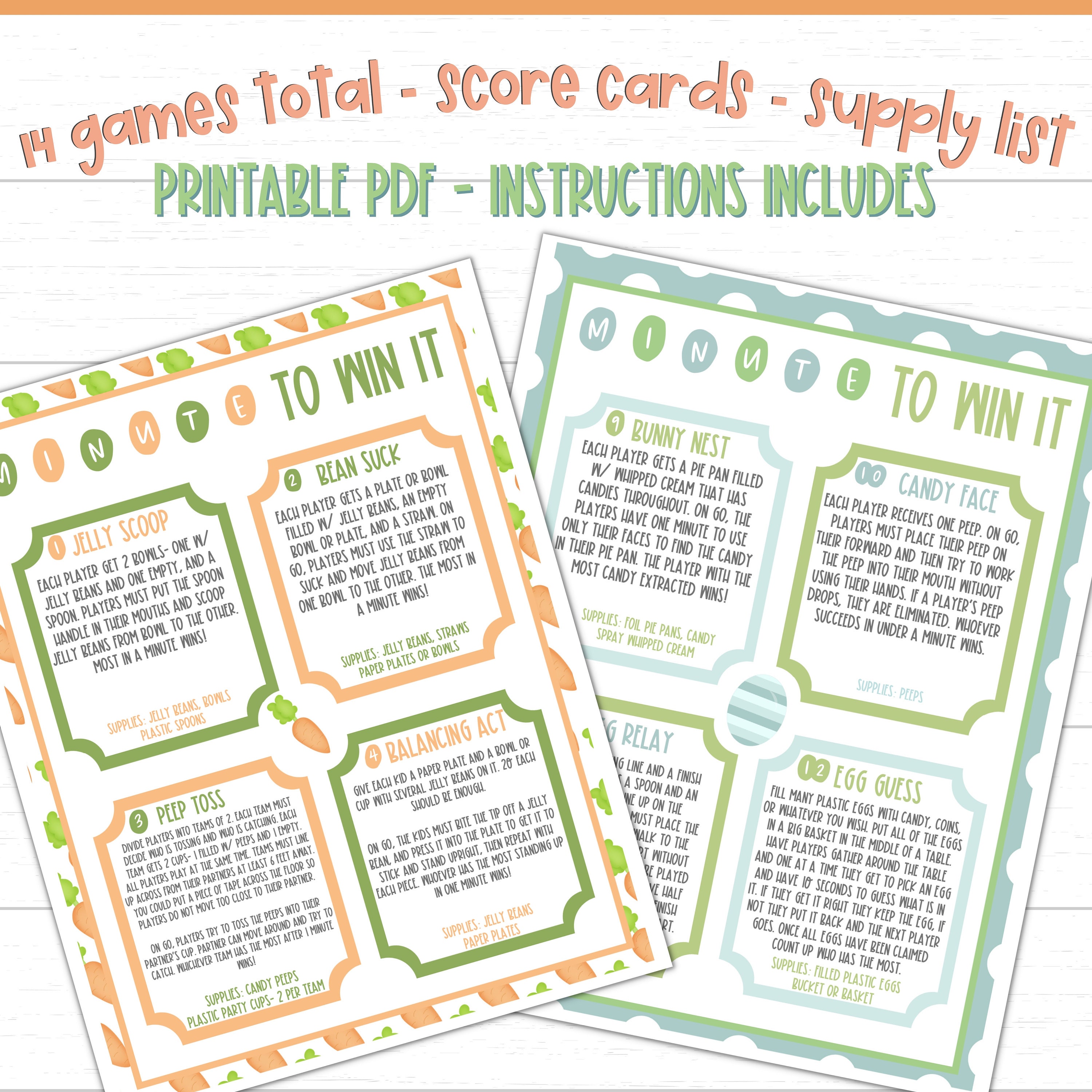 Easter Printable Game | Easter Minute to Win It | Kids Easter ...