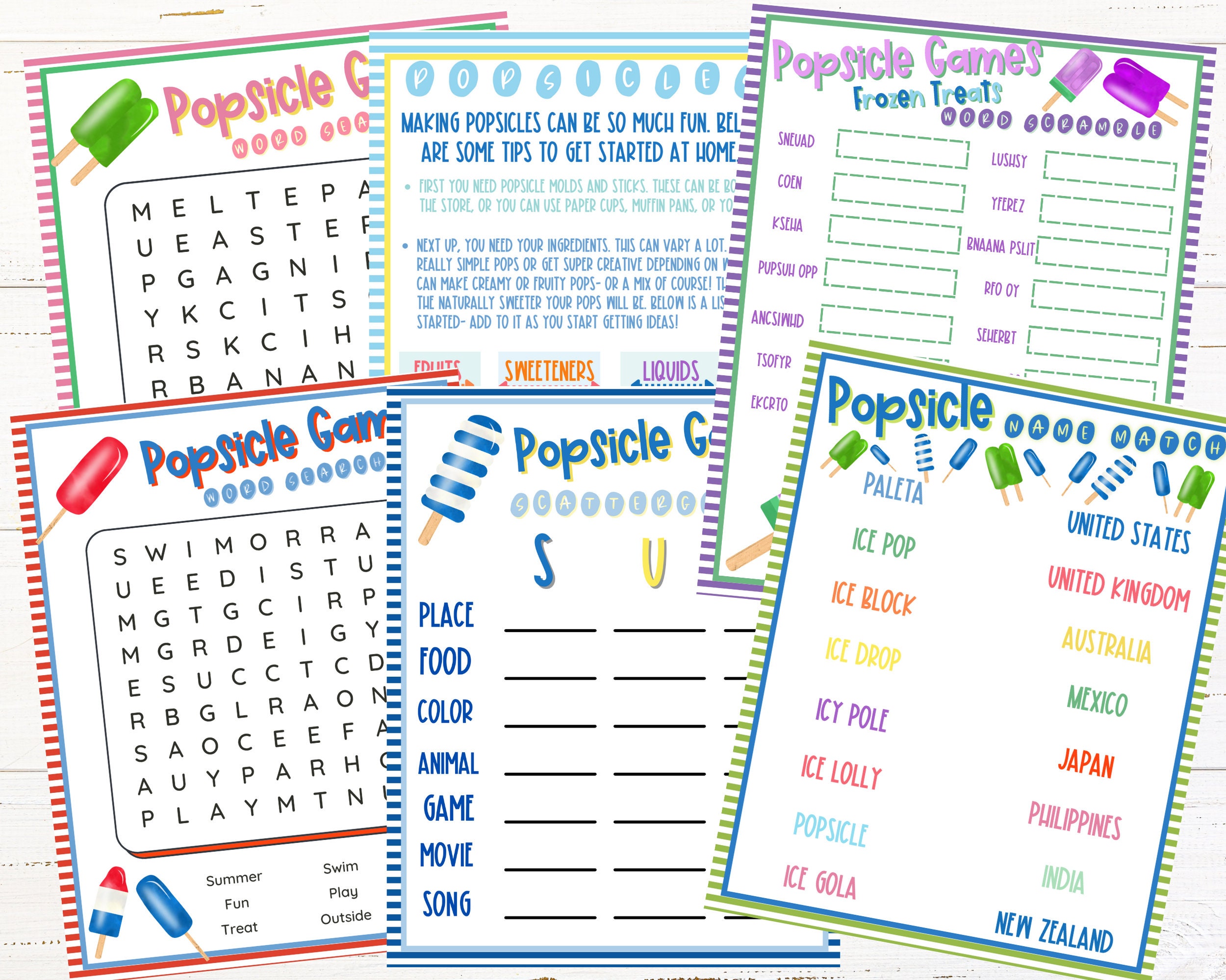 Kids Summer Activity Set | Kids Summer Games | Kid's Summer | Summer ...