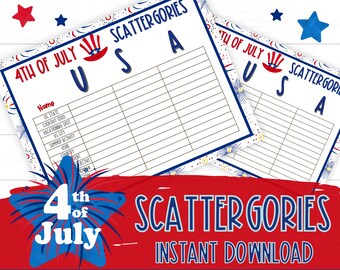 Fourth of July Patriotic Game for Kids Printable Party Game - Etsy