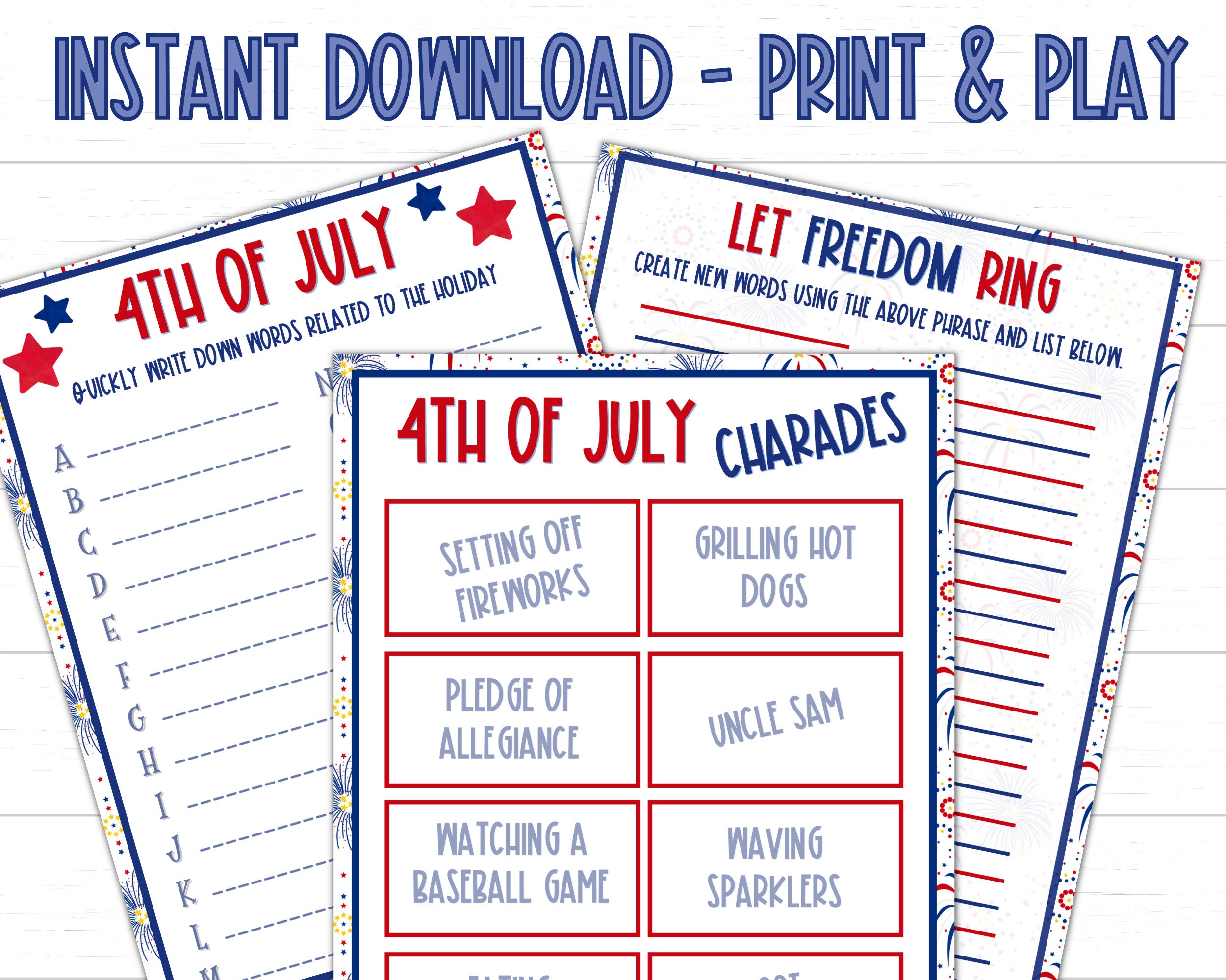 4th of July Games Independence Day Game 4th of July Party Games ...