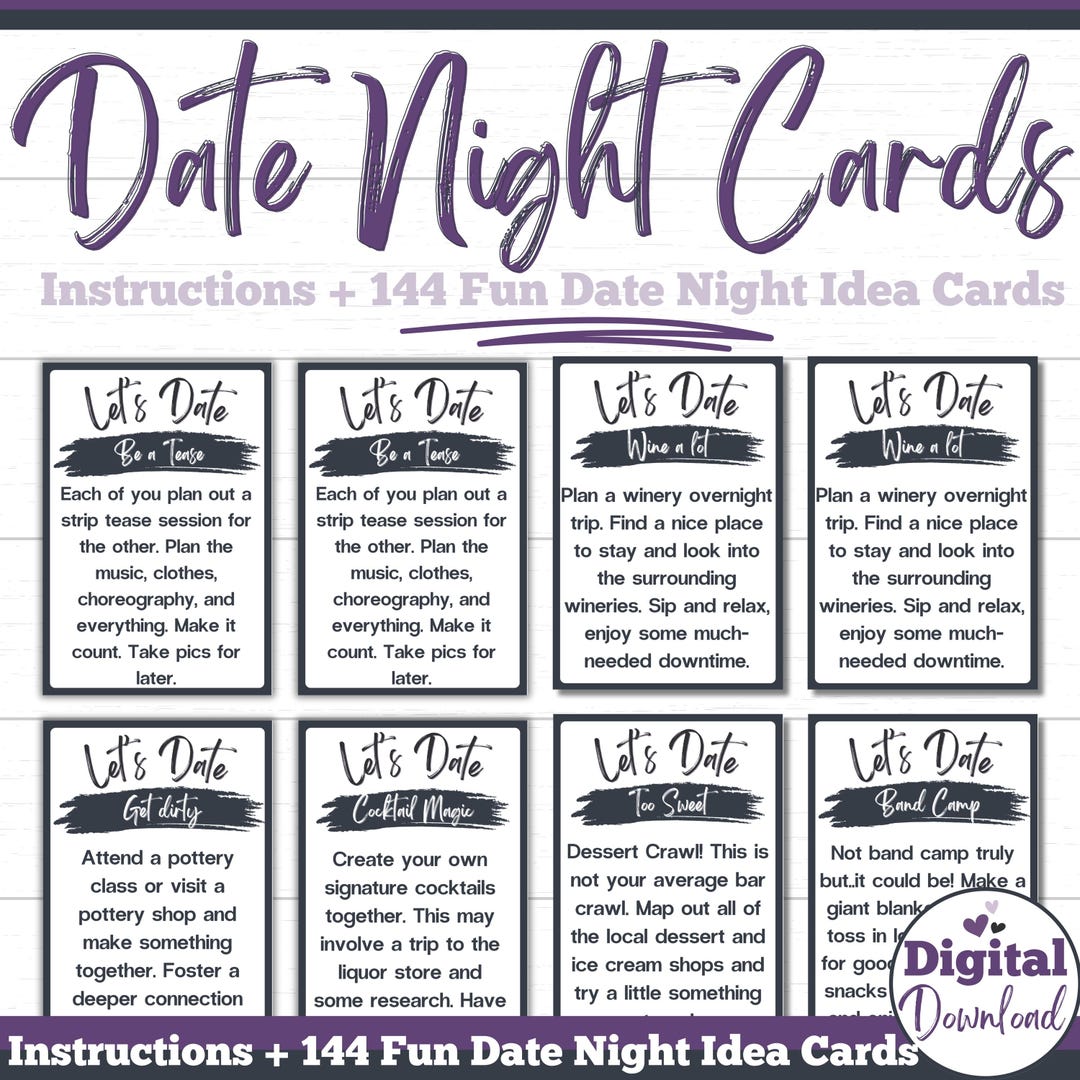 Date Night Cards | Date Night Ideas | Date Night Box | Date Night Card ...