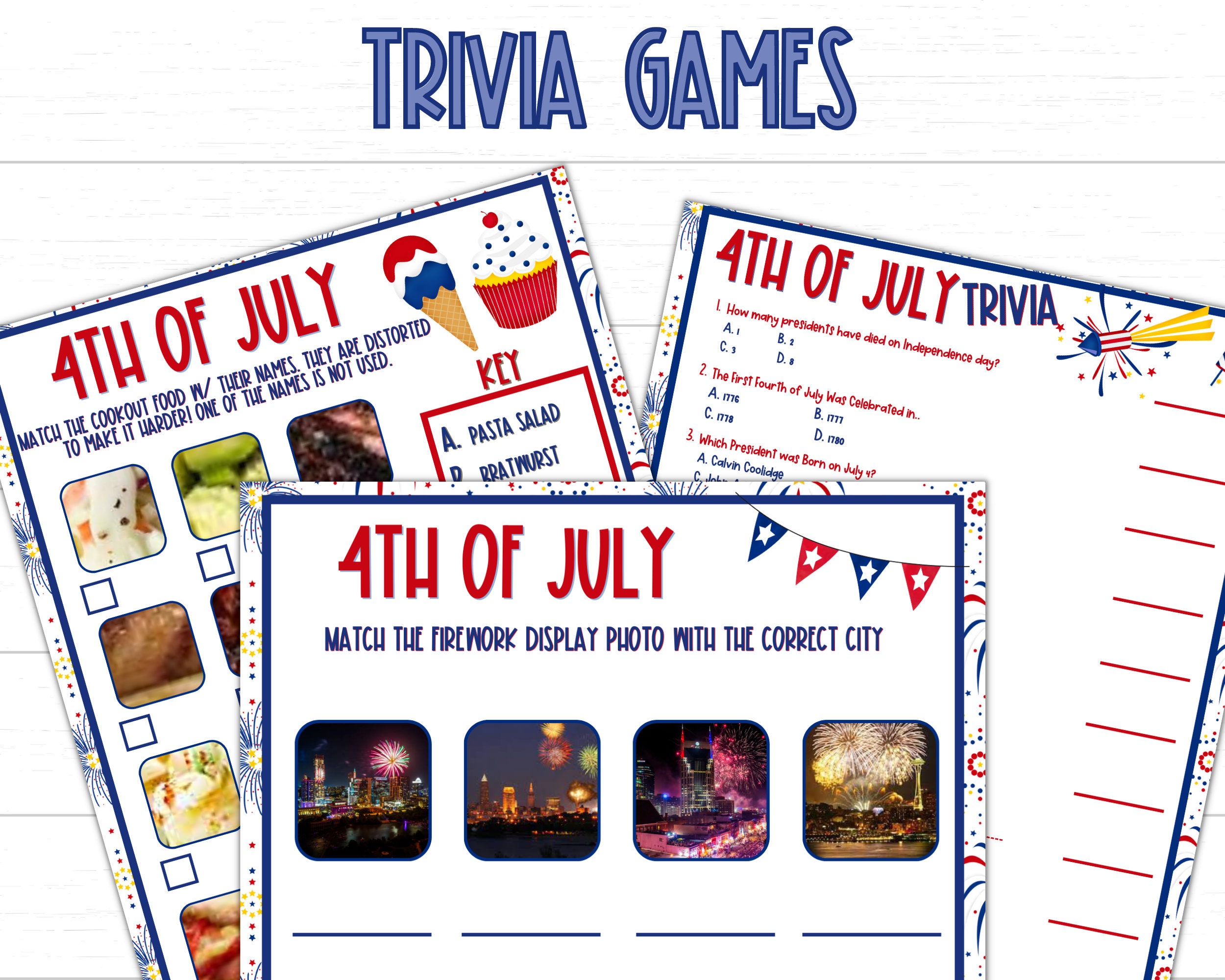 4th of July Games Independence Day Game 4th of July Party Games ...