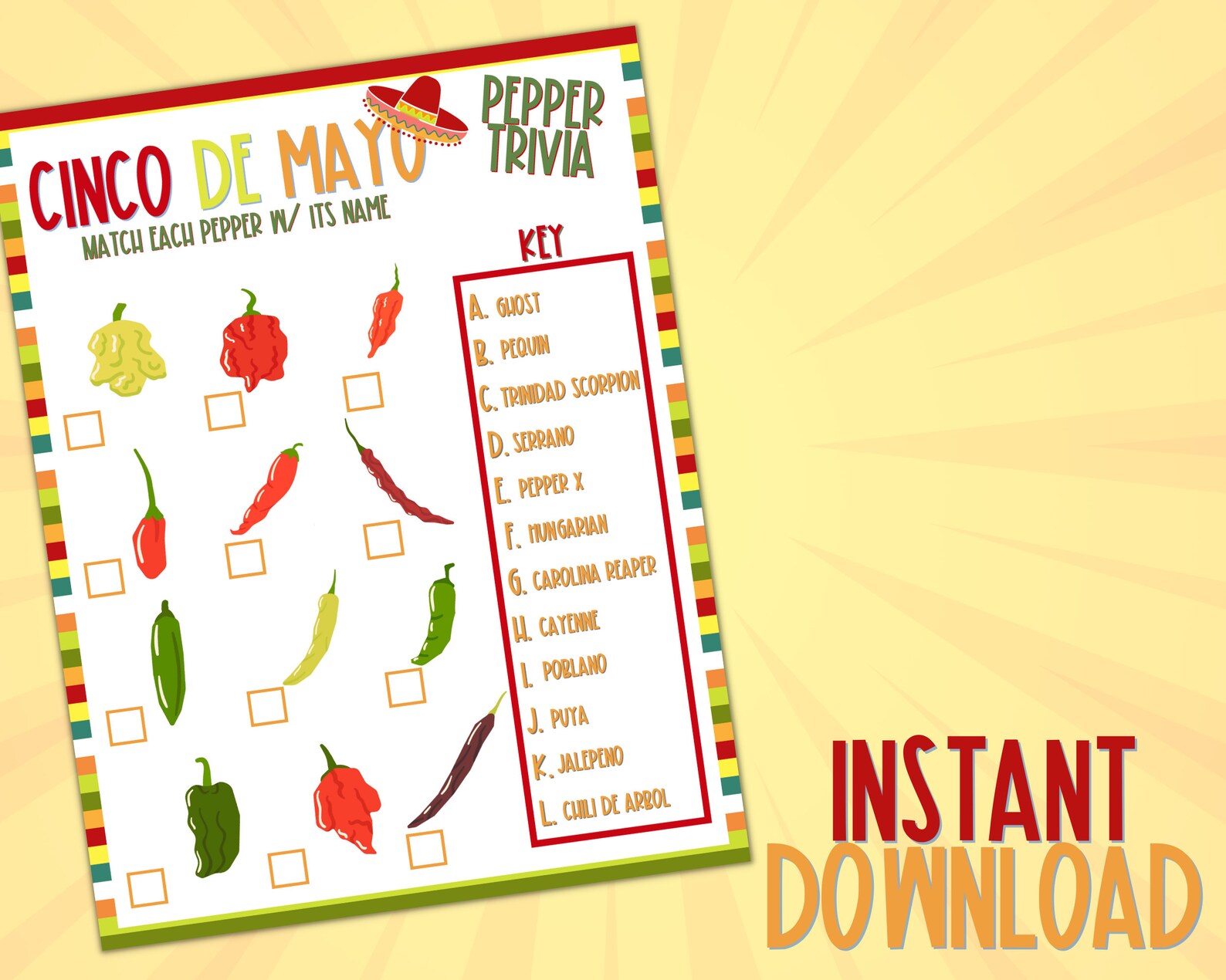 Cinco De Mayo Trivia | Cinco De Mayo Party Games | Hot Pepper Trivia ...