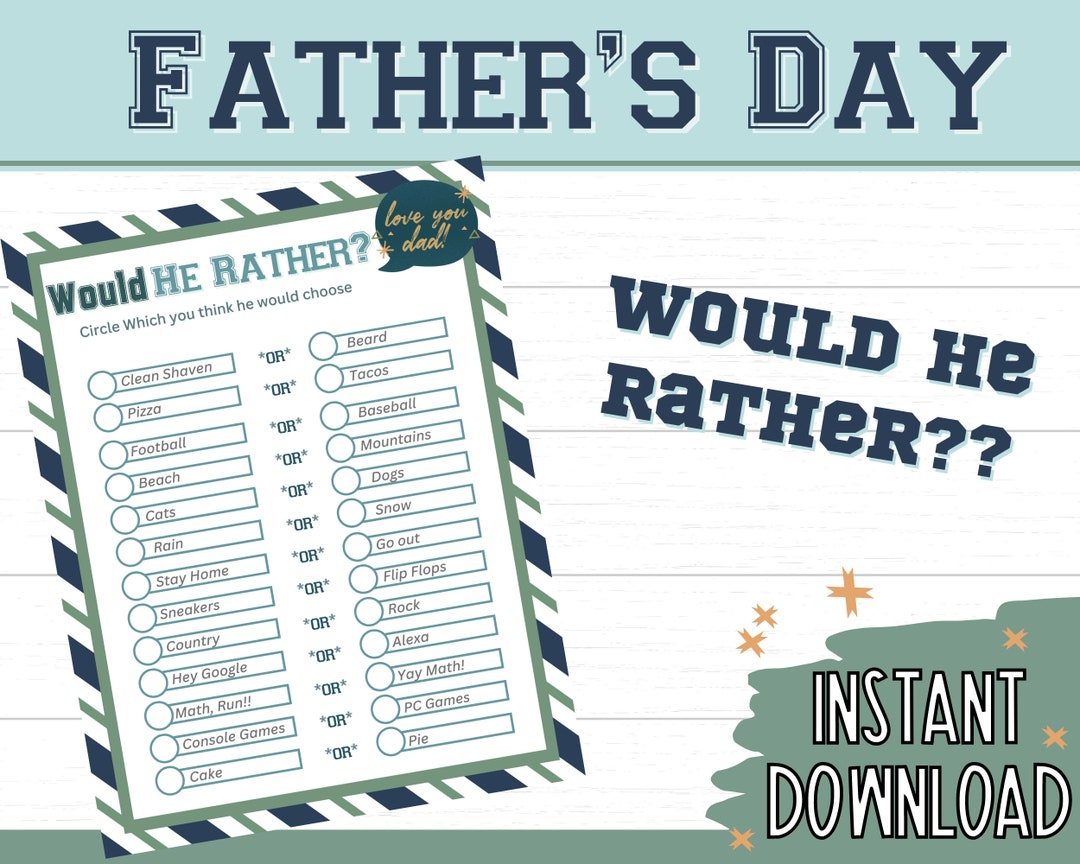 Printable Fathers Day Games | Father's Day Games | Party Games | Games ...