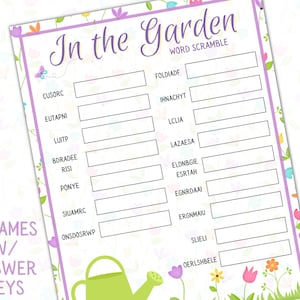 Spring Printable Games | Garden Printable Games | Spring Flower Games ...