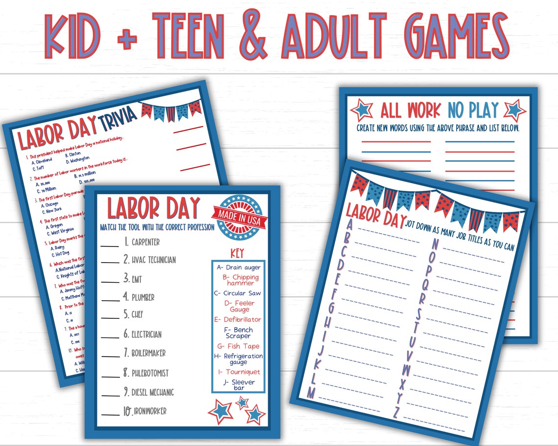 Labor Day Games | Labor Day Activities | Summer Party Game | Cookout ...