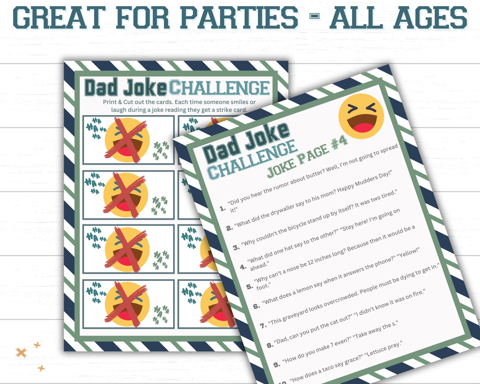 Father's Day Dad Joke Game | Printable Fathers Day Games | Dad Jokes ...