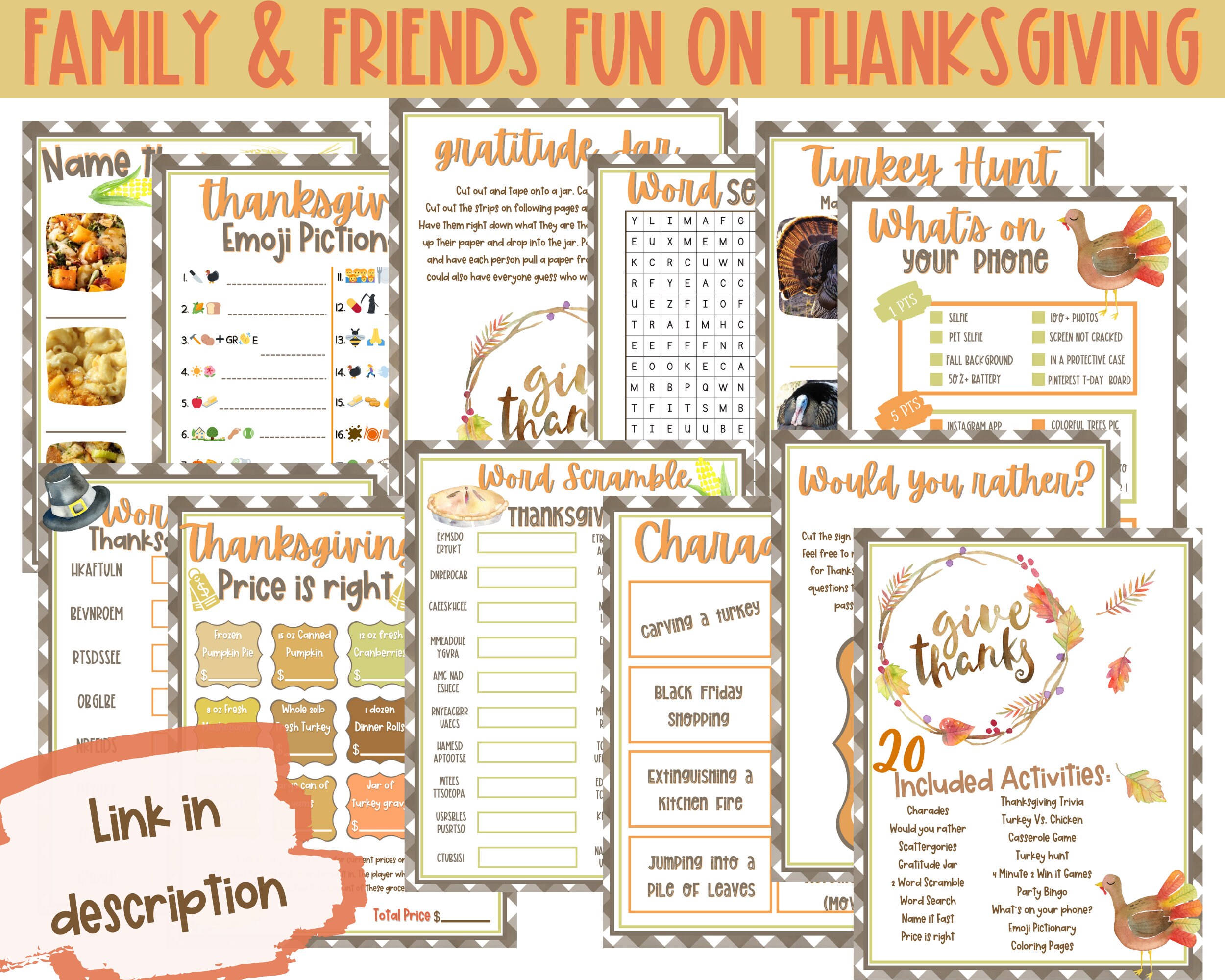 Thanksgiving Word Scramble | Thanksgiving Kid Games | Thanksgiving ...