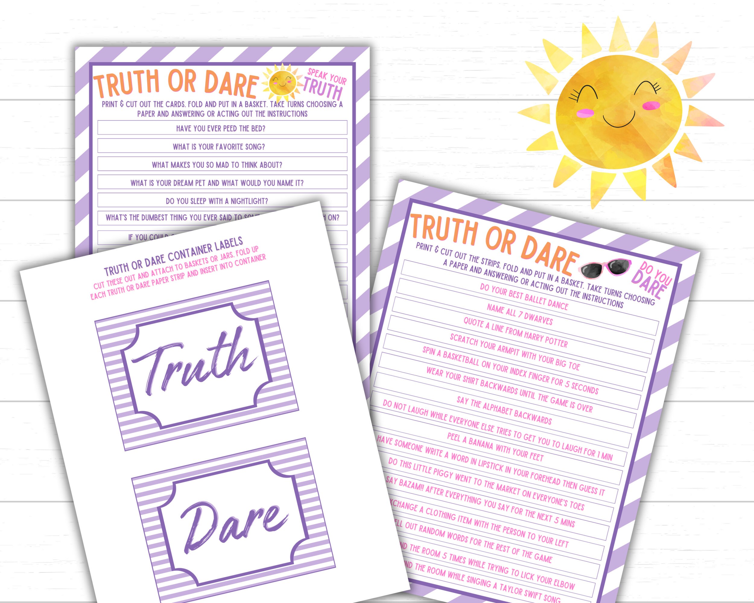 Sleepover Game Bundle | Slumber Party Activity | Pajama Party Games ...