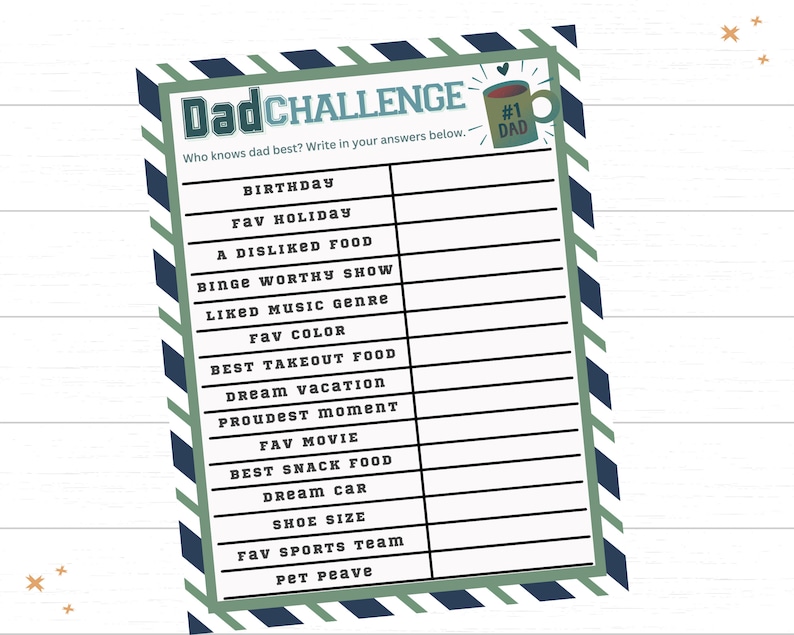 Father's Day Games Printable