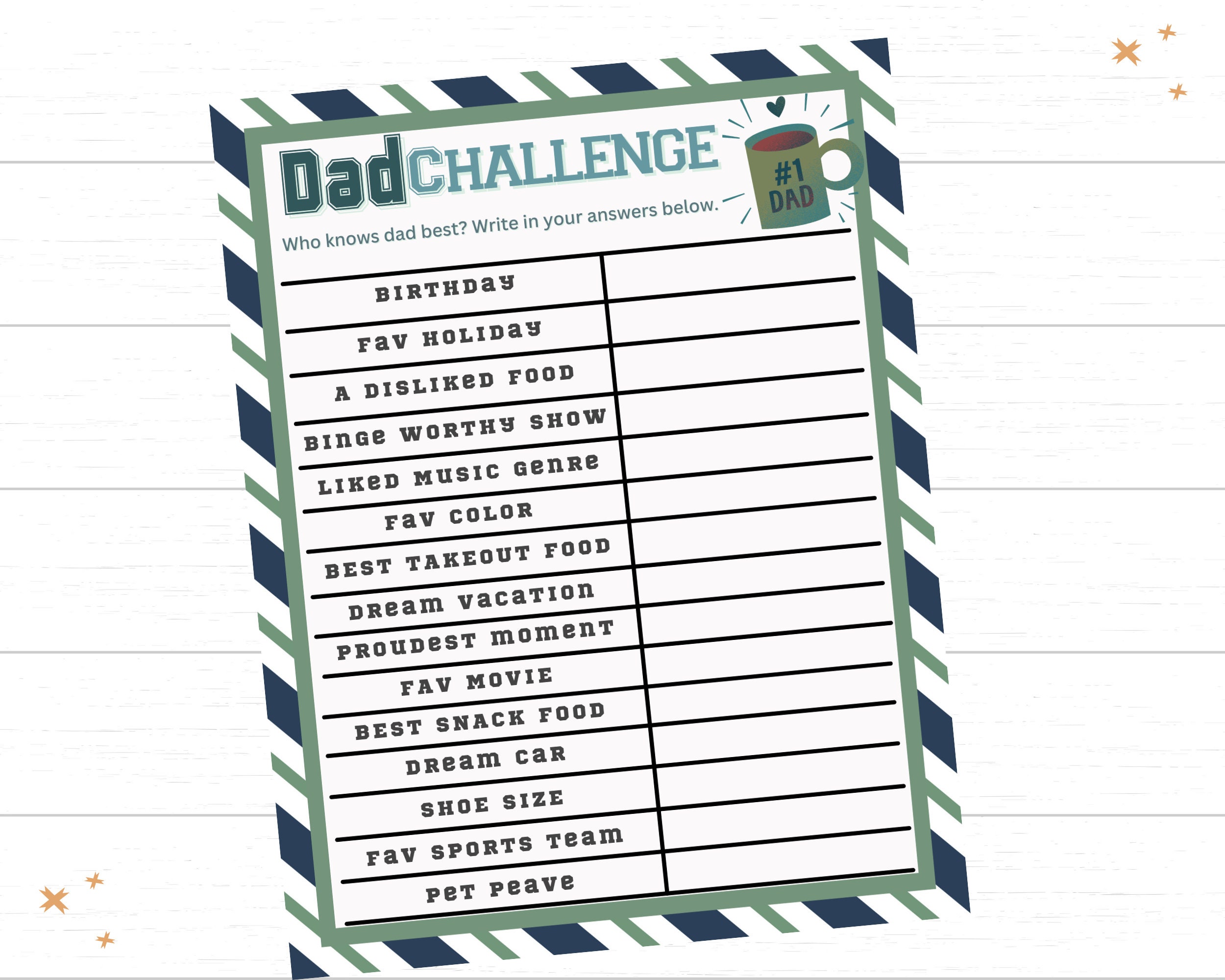 Father's Day Games | Printable Game for Fathers Day | Games for Dad ...