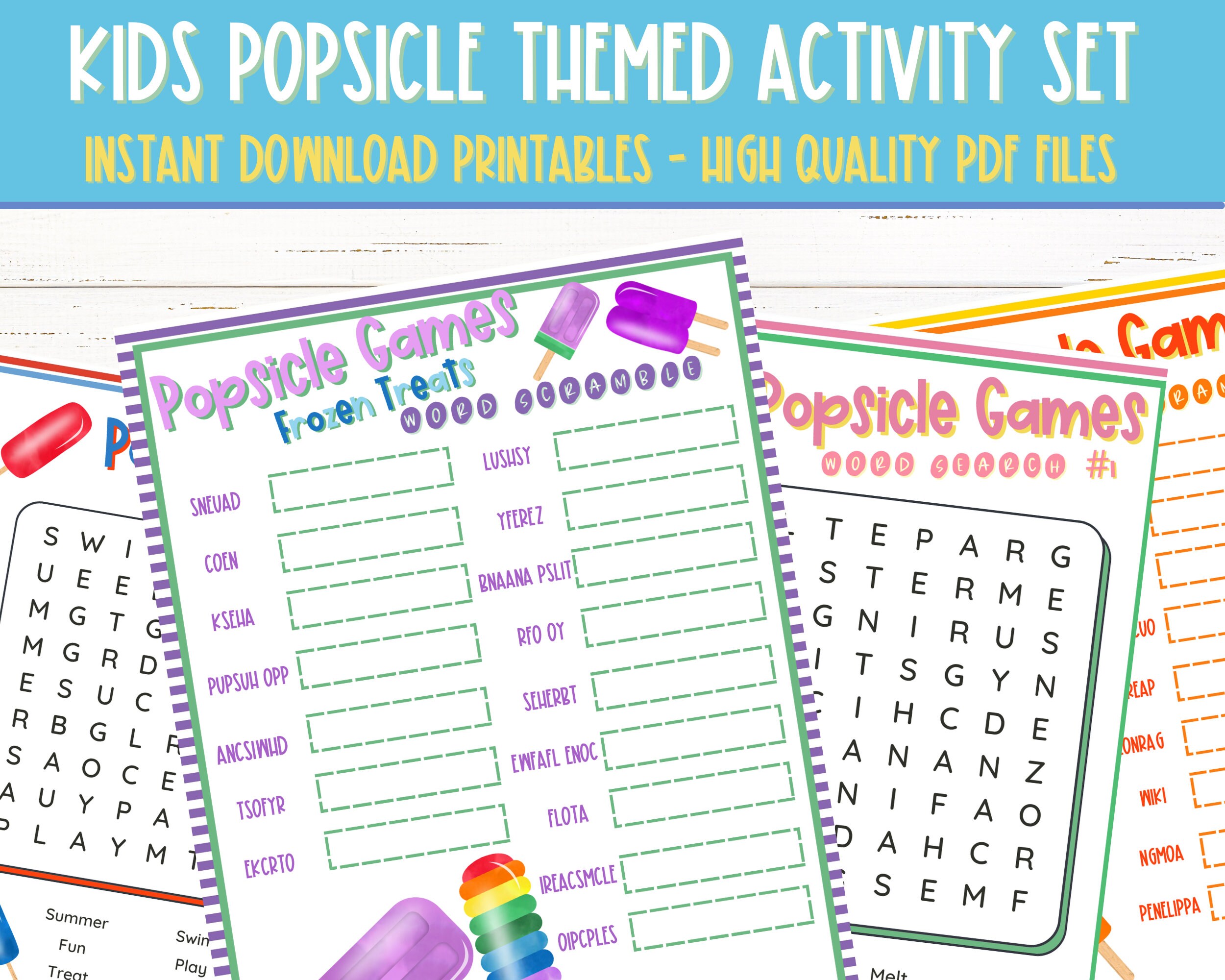 Kids Summer Activity Set | Kids Summer Games | Kid's Summer | Summer ...